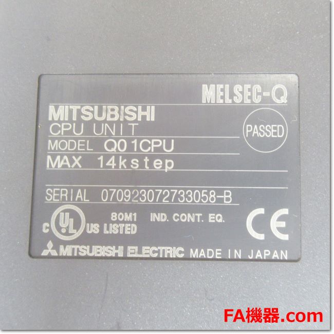 FA機器ドットコム / Q01CPU ベーシックモデルQCPU (三菱電機) | FA機器ドットコム