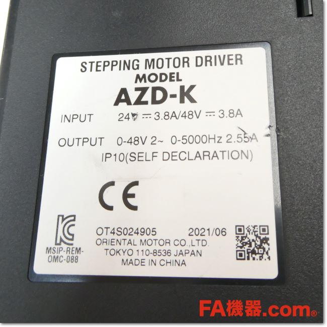 FA機器ドットコム / AZD-K ステッピングモーター用ドライバ DC24V/DC48V バッテリレス アブソリュートセンサ搭載 ...
