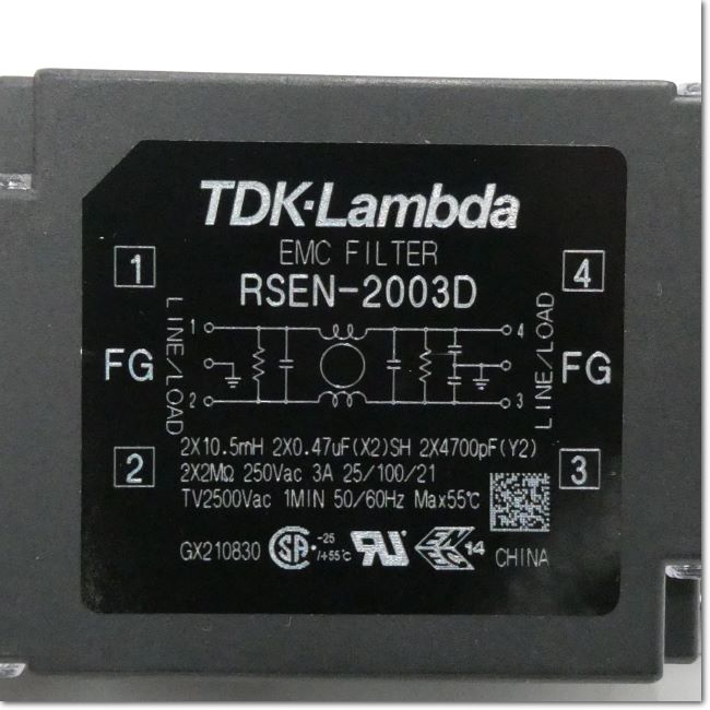 FA機器ドットコム / RSEN-2003D ノイズフィルタ 250V 3A DINレール取付タイプ (TDKラムダ) | FA機器ドットコム