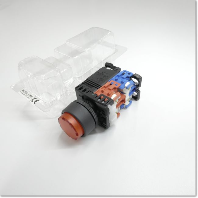 FA機器ドットコム / AR22E0L-11M3R φ22 照光押しボタンスイッチ 丸フレーム突形 1a1b AC220V トランス付き ...