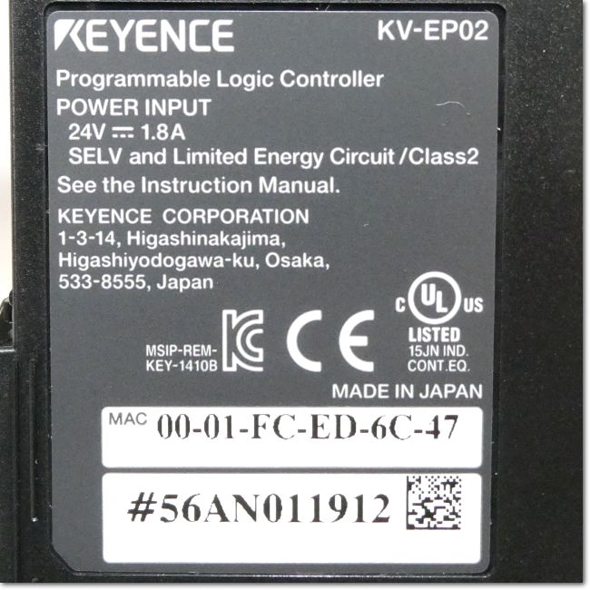 FA機器ドットコム / KV-EP02 EtherNet/IP 対応通信ユニット (KEYENCE) | FA機器ドットコム