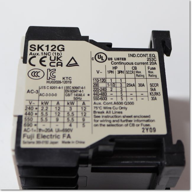 FA機器ドットコム / SK12G-E01 DC24V 1b 電磁接触器 (富士電機) | FA機器ドットコム