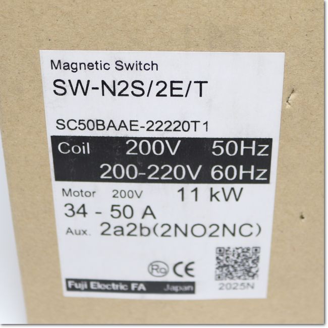 FA機器ドットコム / SW-N2S/2E/T AC200V 34-50A 2a2b 電磁開閉器 端子カバー付 (富士電機) | FA機器ドットコム