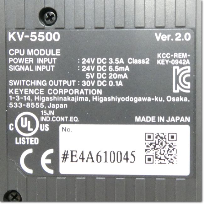 FA機器ドットコム / KV-5500 EtherNet/IP内蔵 CPUユニット Ver.2.0 (KEYENCE) | FA機器ドットコム