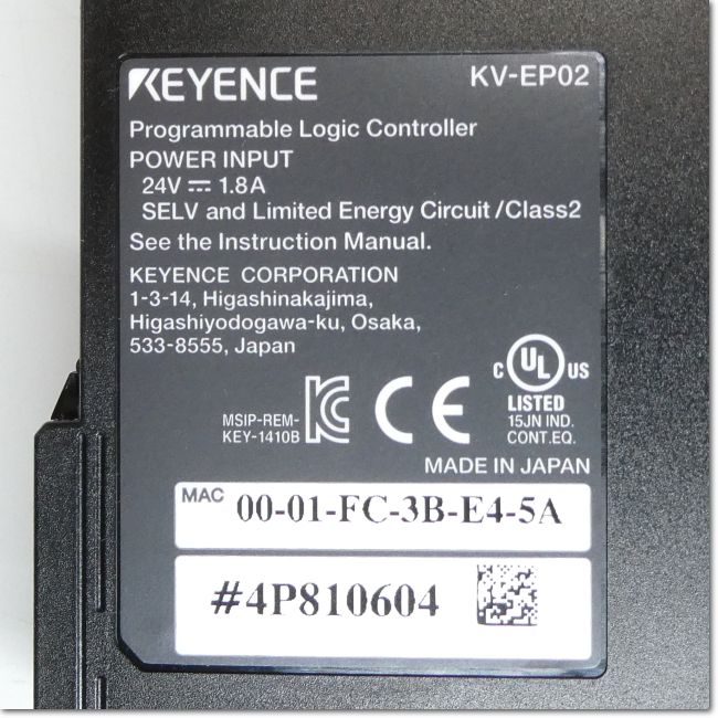 FA機器ドットコム / KV-EP02 EtherNet/IP 対応通信ユニット (KEYENCE) | FA機器ドットコム